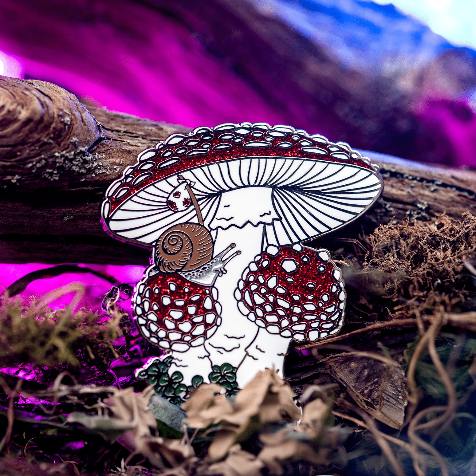 Agaric Adventures Enamel Pin | Holly & Ivy