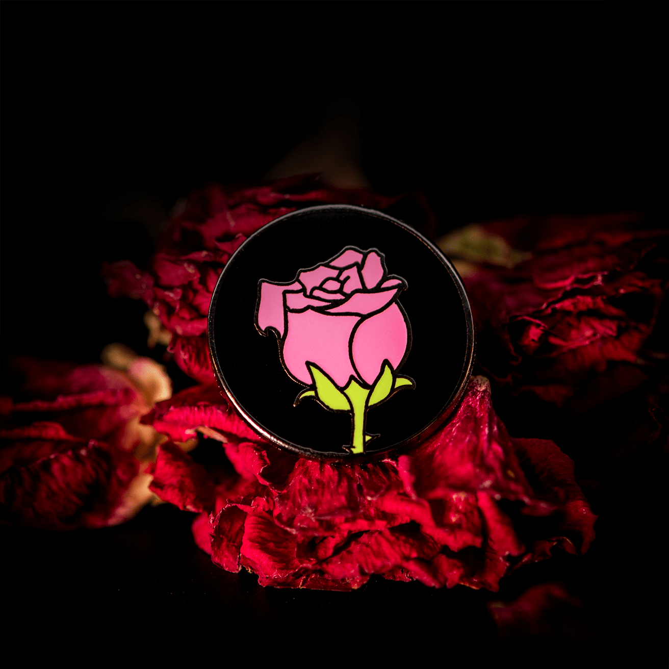 Rose Enamel Pin | Neon Nights