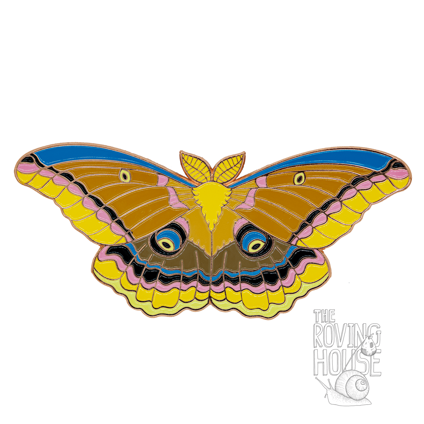 Polyphemus Moth 6" Life Size Pin