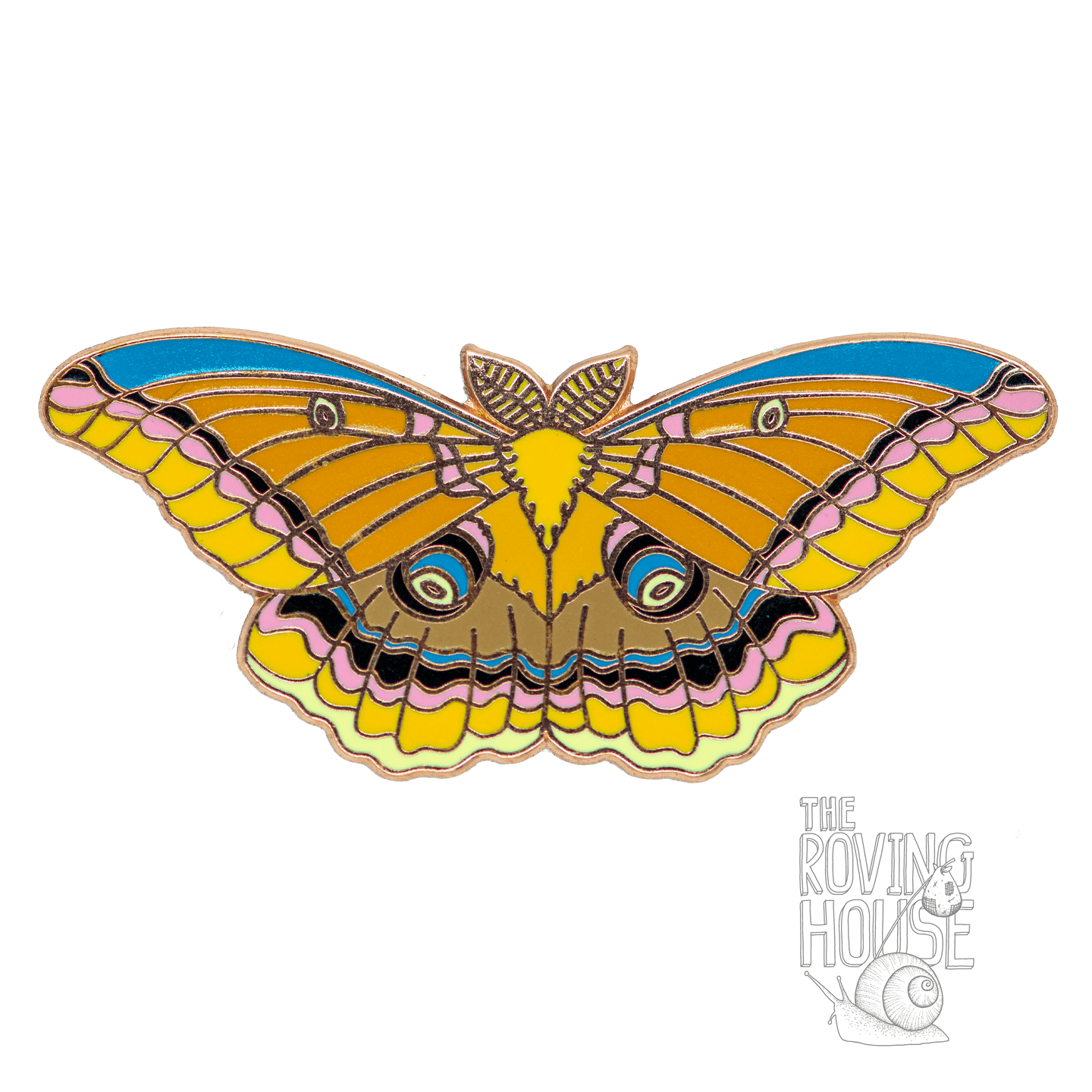 Polyphemus Moth Hard Enamel Pin