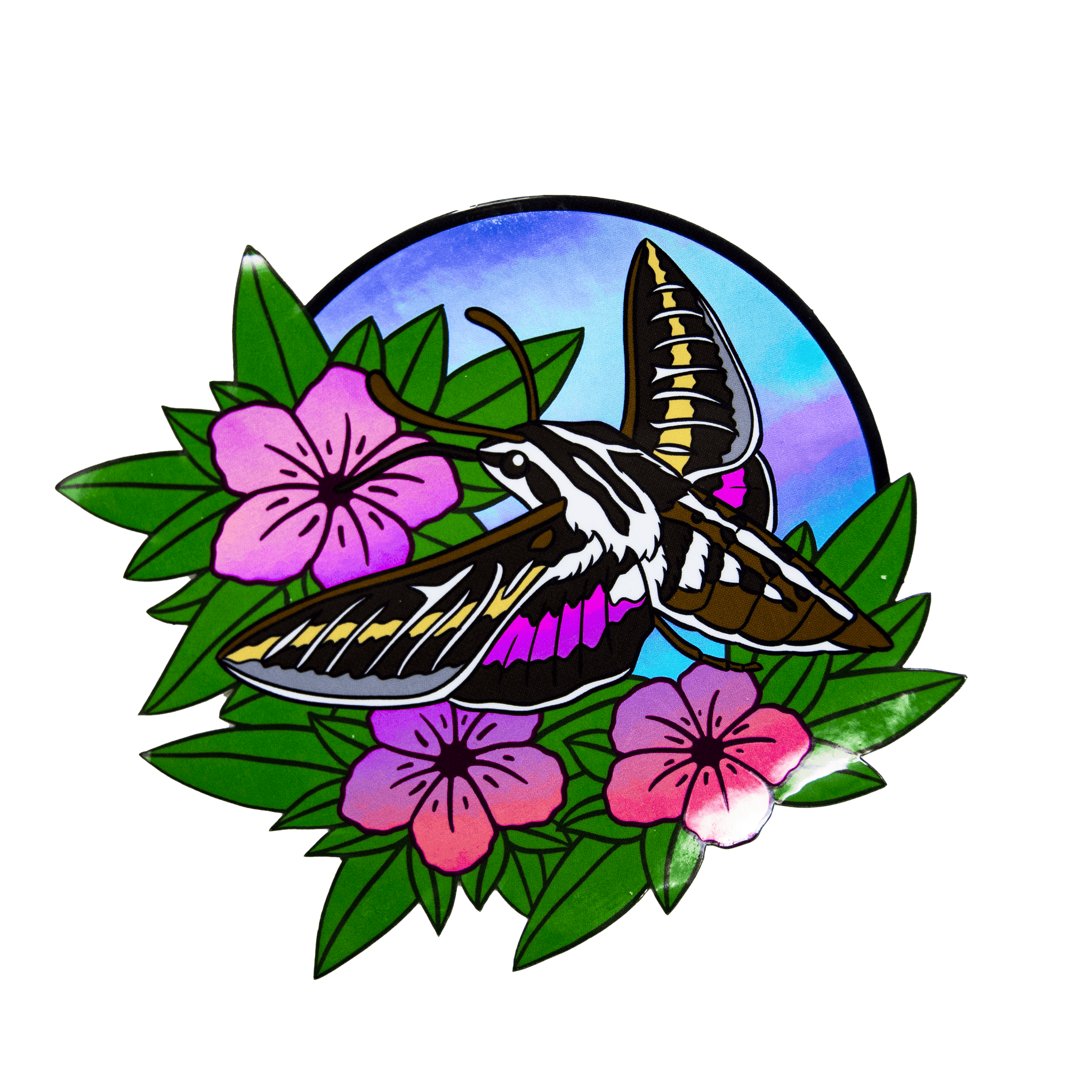 Great Sphinx Moth Holographic Sticker
